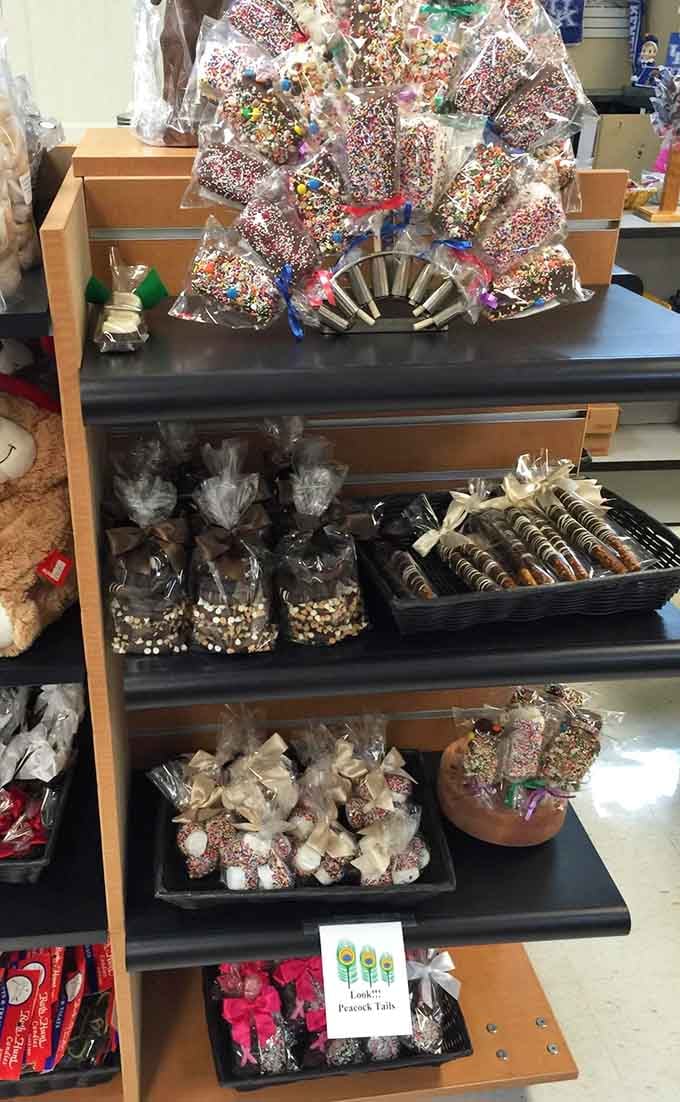Chocolate-dipped pretzels, sprinkle-covered treats, and something called Peacock Tails, Ruth Hunt keeps things wonderfully surprising around every corner.