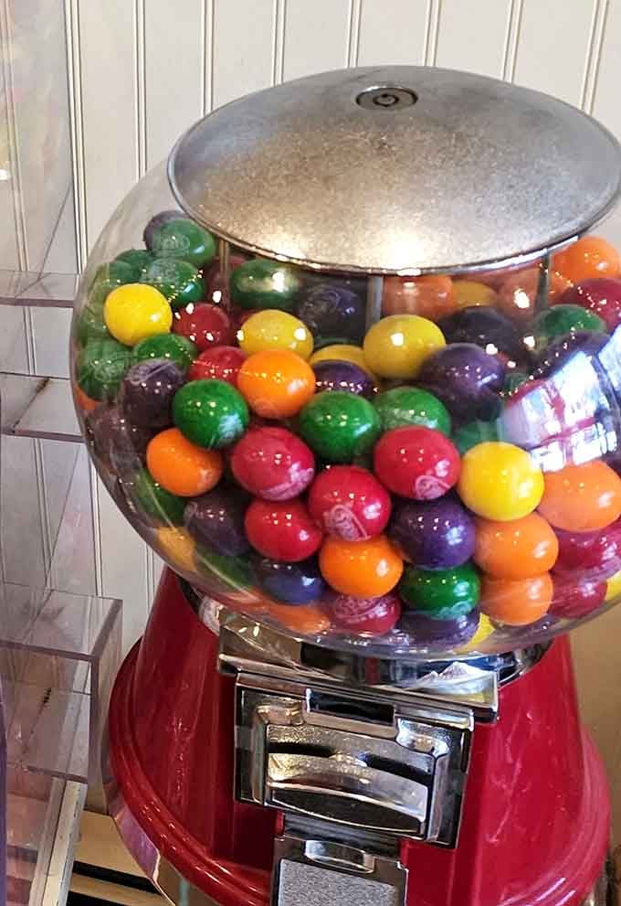 That red gumball machine isn't decoration, it's a time machine disguised as a candy dispenser.