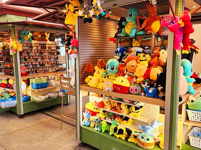 Pikachu, Squirtle, and Baby Yoda walk into an outlet mall. Sounds like the start of a great afternoon.