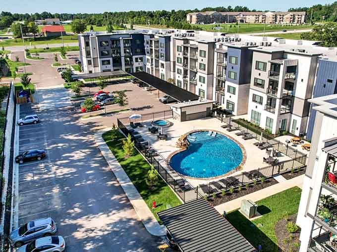 Modern apartments with a pool in Springfield, because apparently you can have nice things without selling a kidney.