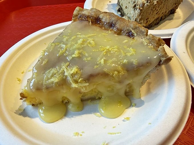 That Double Lemon pie glistens like sunshine decided to become dessert and succeeded spectacularly at it.