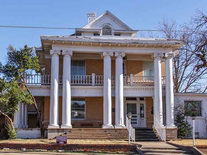 Classical columns frame a building that holds stories of ranchers, pioneers, and everyday heroes who built West Texas.