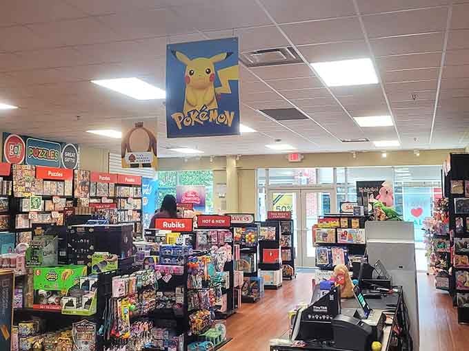 A toy store that proves you're never too old to browse aisles filled with childhood nostalgia and Pokemon.