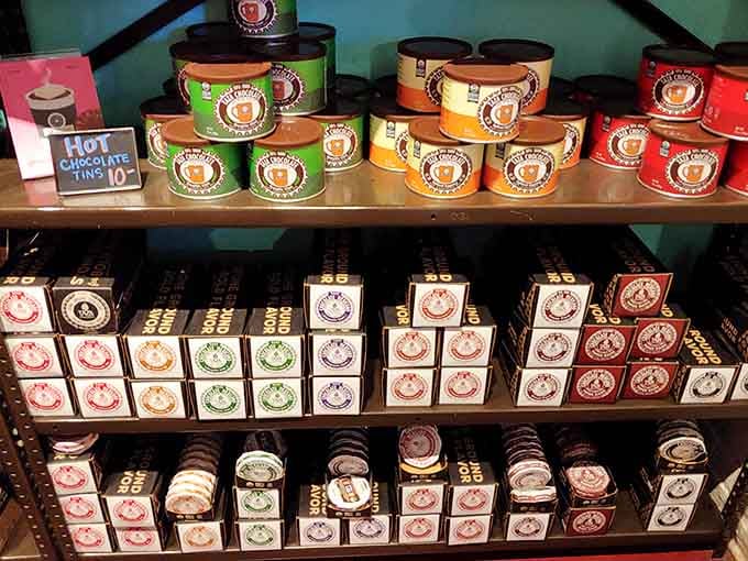 Hot chocolate tins in every flavor, because some days demand more than a mug of ordinary cocoa.