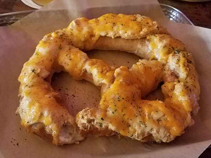 This golden pretzel could double as a life preserver, though you'll want to devour it instead of wearing it.