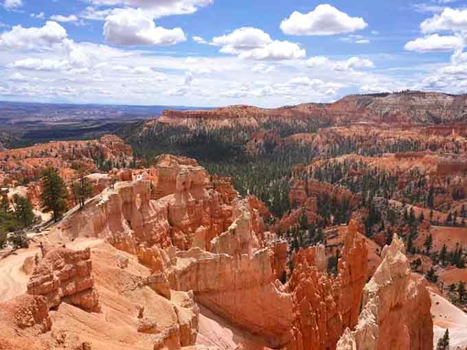 Red rock hoodoos rise from the earth like something straight out of a John Ford western.