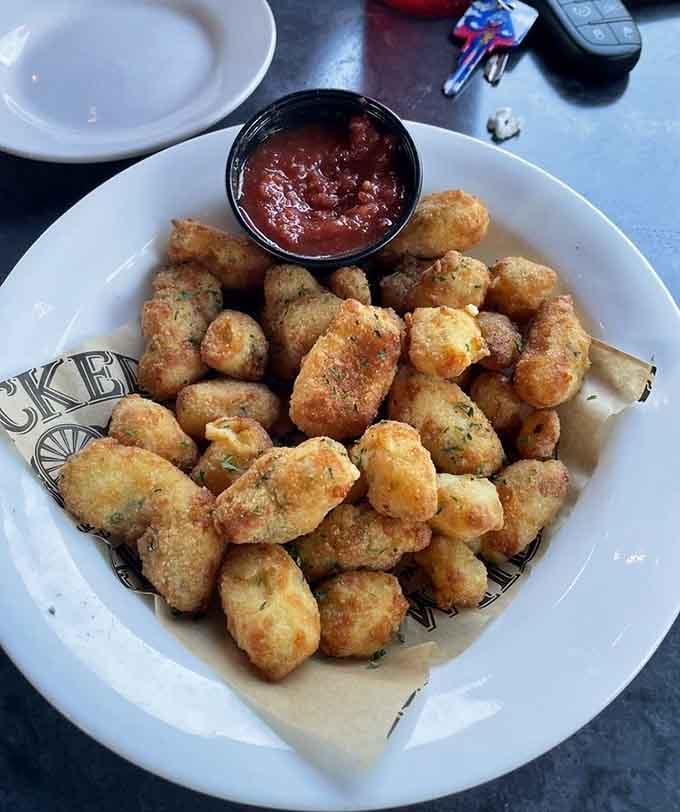 These garlic cheese curds are dangerously good, the kind of snack that disappears before you even realize what happened.