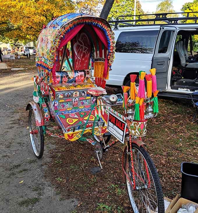You came for antiques and left with a fully decorated cycle rickshaw. No further explanation needed.