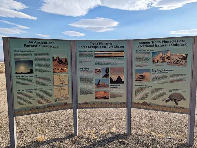 The sign says National Natural Landmark, which is the government's polite way of saying this place is absolutely extraordinary.