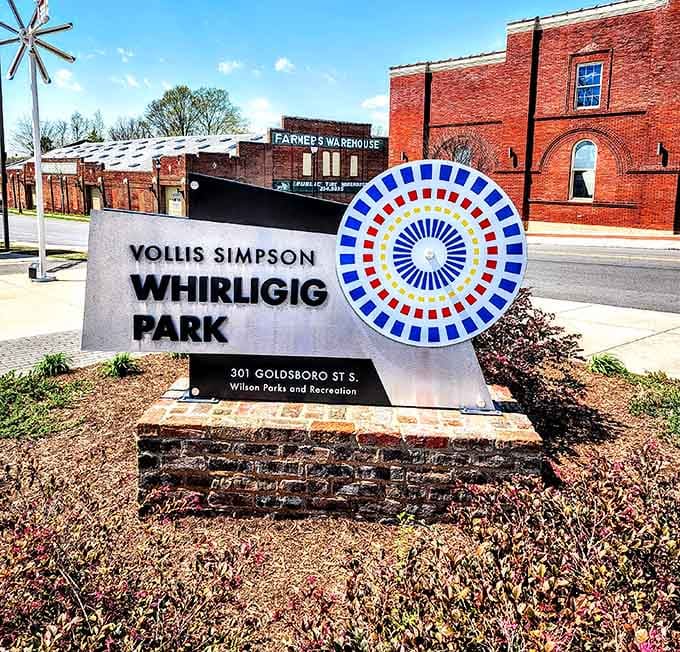 The sign alone has a whirligig on it, because of course it does, and it's perfect.