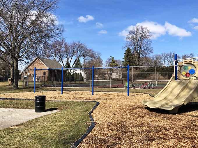 Swings, slides, and wide open sky. Sometimes the best things in life really are this straightforward.