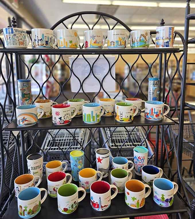 Coffee mugs featuring cities and colors, because your morning brew deserves a vessel with character.