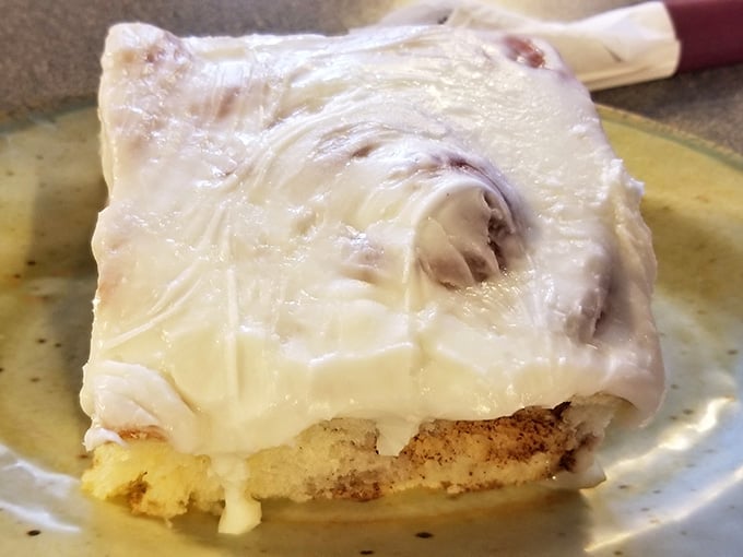 Frosting so thick and generous, it makes you wonder if someone back there genuinely wants you to be happy today.