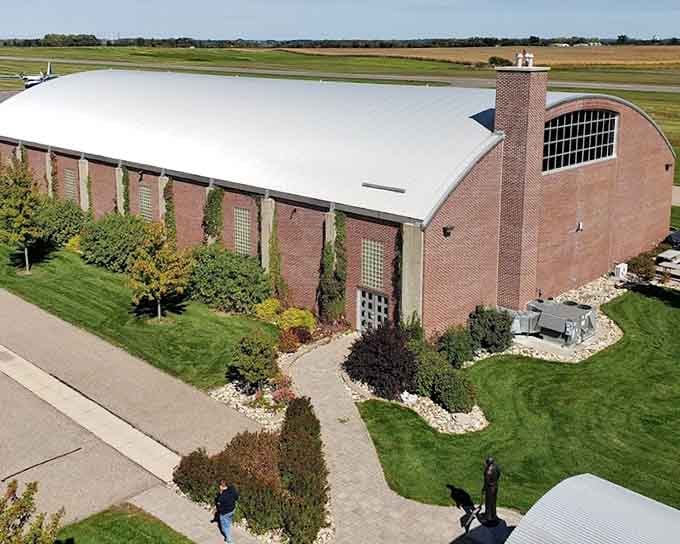 This handsome brick building sitting beside a quiet runway holds secrets inside that would make any history lover's heart race.