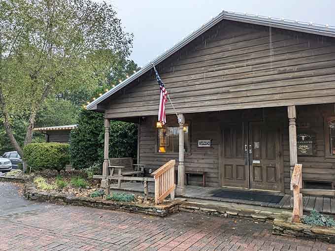 Rain-soaked bricks and a weathered wood porch give Lineberger's the kind of rugged character that can't be manufactured.