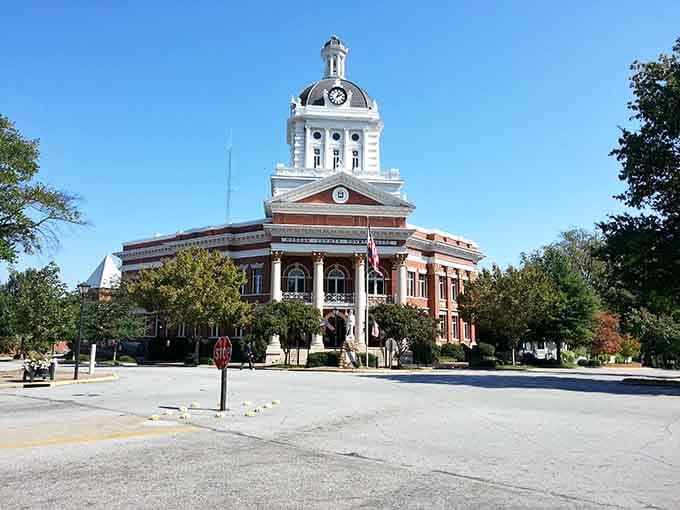 Madison's grand courthouse dome rises against a brilliant blue sky, the kind of architecture that makes you stand up a little straighter.