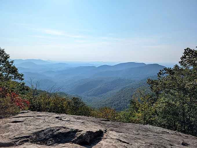 Standing on ancient stone while endless mountains roll away makes every step of the hike worthwhile, guaranteed.