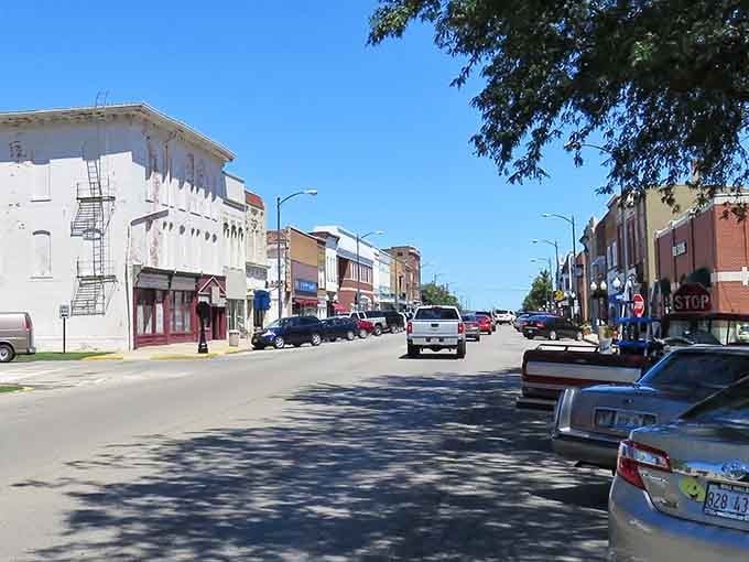 Princeton's wide main street stretches confidently into the distance, its mix of storefronts proof that small-town commerce is alive and well.