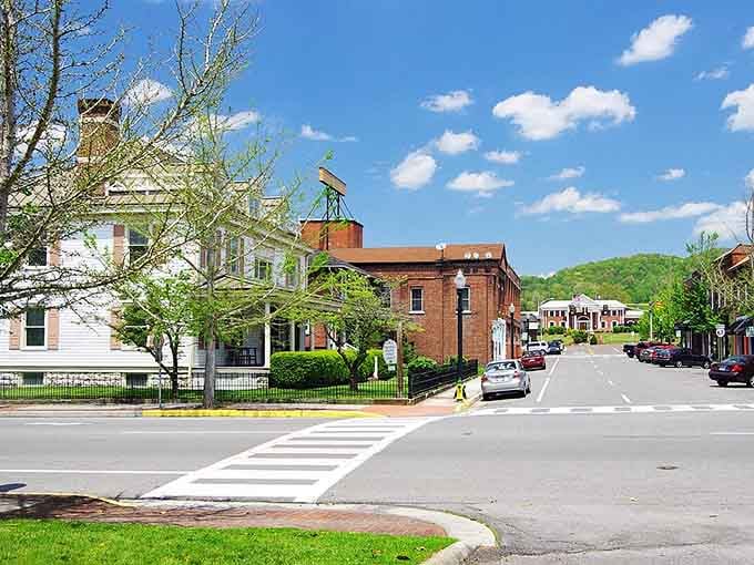Richlands serves up picture-perfect spring scenery, where historic brick buildings meet lush green hills in perfect harmony.