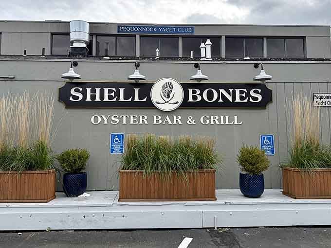Industrial-chic waterfront design with ornamental grasses swaying gently, setting the stage for oysters and outstanding New England chowder.