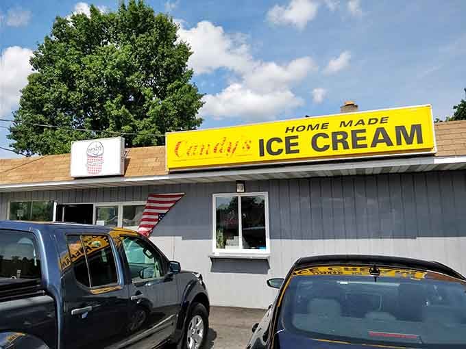 When the parking lot fills up like this, you know Candy's homemade ice cream isn't keeping any secrets anymore.