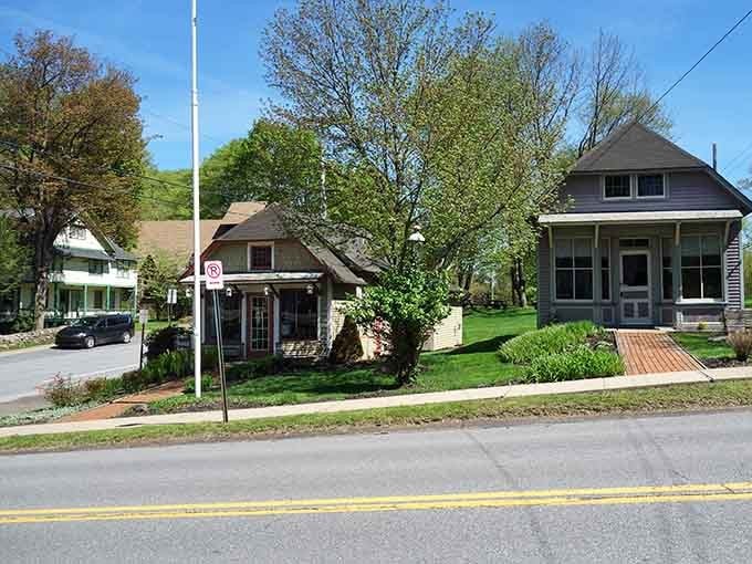 Tucked beneath fresh spring leaves, these quiet Eagles Mere cottages have a storybook stillness that the rest of the world seems to have forgotten.