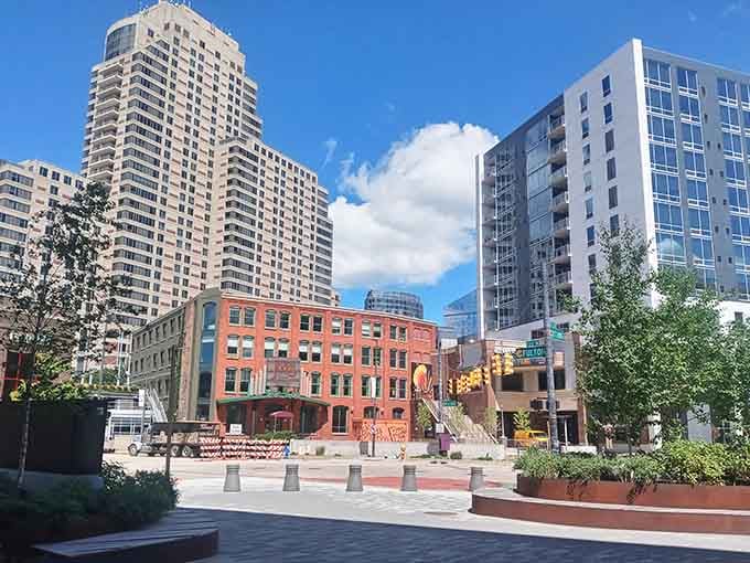Grand Rapids' lively Fulton Street district buzzes with brick-building charm, where craft breweries and creative kitchens share the same proud neighborhood.