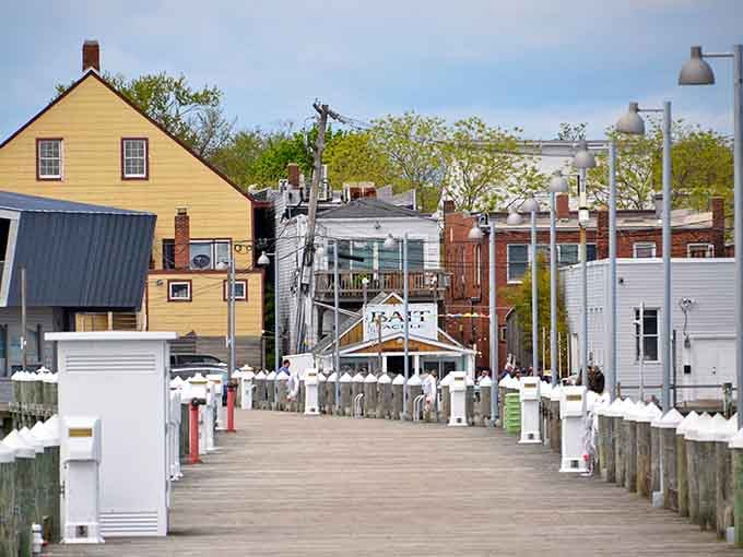 The marina dock stretches toward waterfront dining where fresh catches become dinner faster than you can say "reservation."