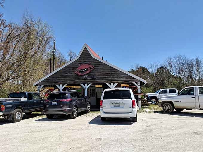 A full parking lot of pickup trucks on a clear spring day is the most honest restaurant review you'll ever find.
