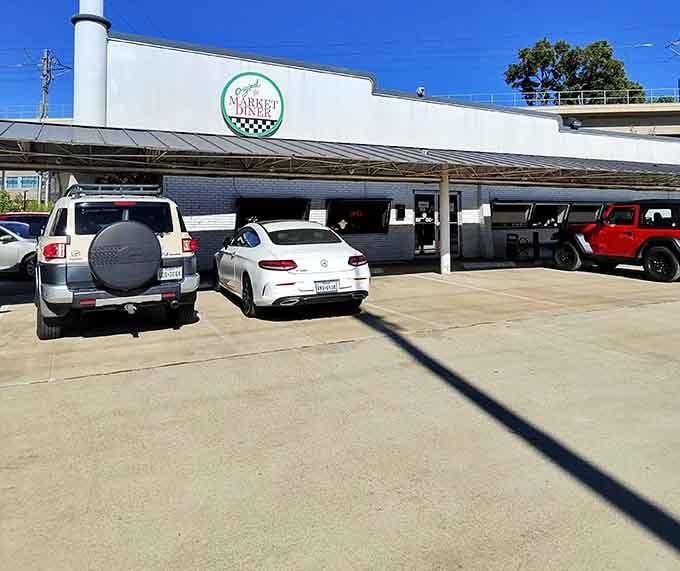 Tucked beneath an overpass with a packed parking lot, this low-slung diner quietly proves that great food needs zero fancy frills.