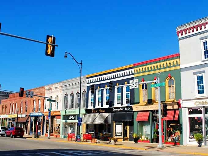 Those boldly painted facades on Princeton's downtown corner practically shout "come explore us," and honestly, who could argue with that kind of enthusiasm?
