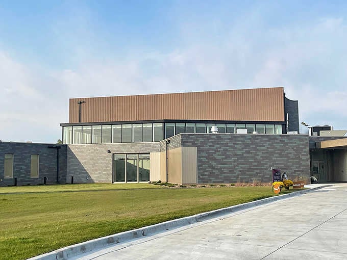 Clean lines, wide windows, and fresh-cut grass &mdash; Warroad's modern community facility means this town is building toward something great.