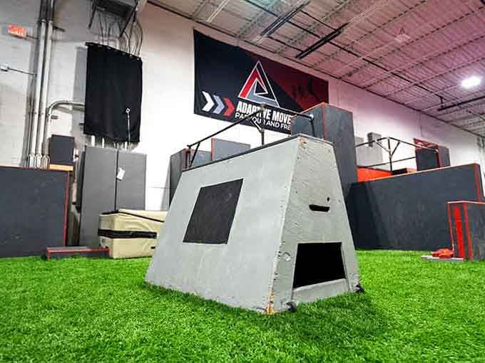 This vaulting box has seen more action than most people's gym memberships, and it's not even tired yet.