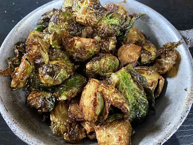 Roasted Brussels sprouts so beautifully caramelized, even the most committed sprout skeptic would quietly reach across the table for one.