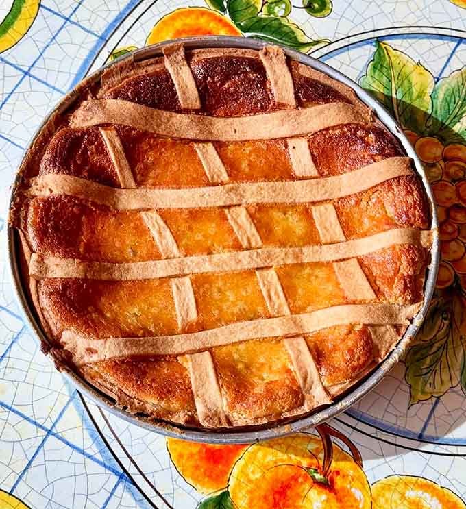That golden lattice crust on this Neapolitan orange and ricotta pie deserves its own standing ovation, honestly.