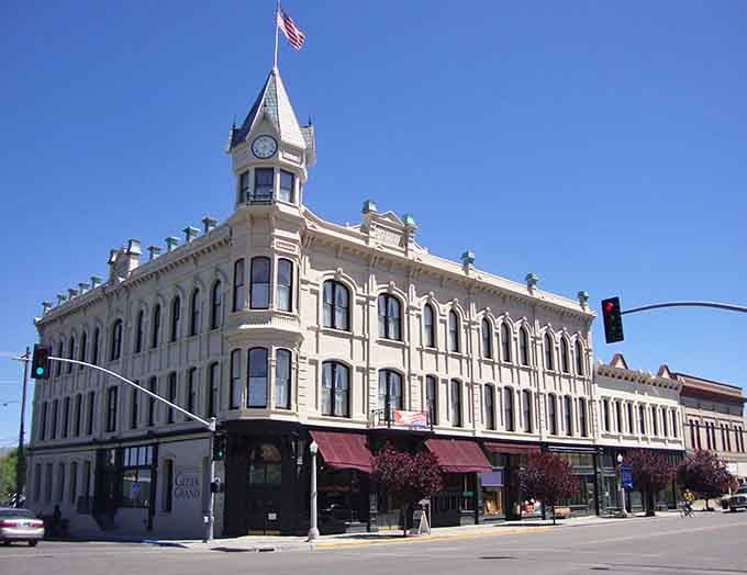The Geiser Grand Hotel's clock tower has been keeping time since the gold rush, and it's still not late for dinner.