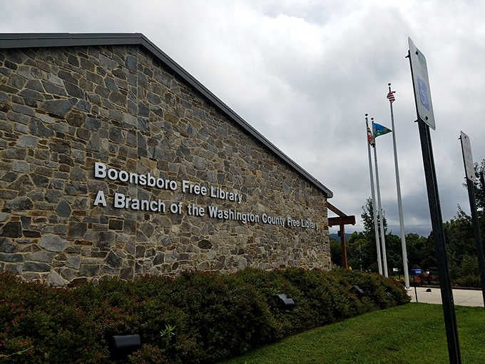 The Boonsboro Free Library, built in beautiful local stone, looks like a place where good ideas feel right at home.