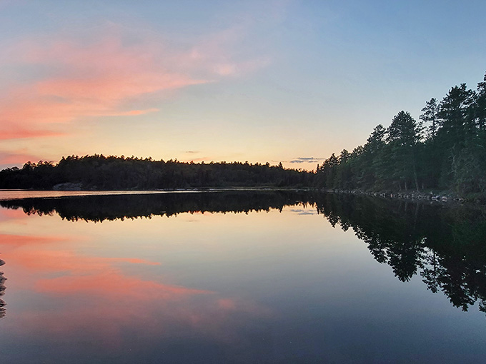 When the lake turns into a mirror at dusk, you start to wonder if the sky is showing off on purpose.