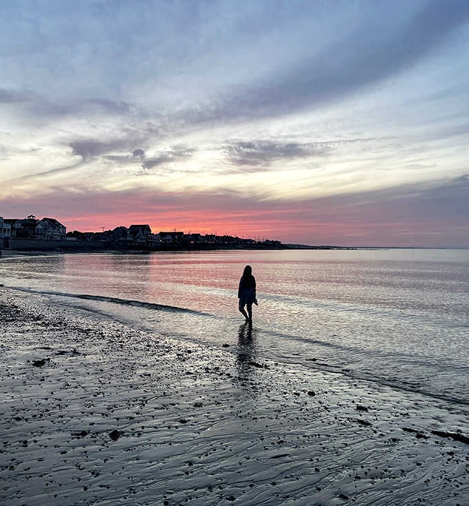 A Brant Rock sunset turns the whole sky pink, proof that the best shows here are always free.