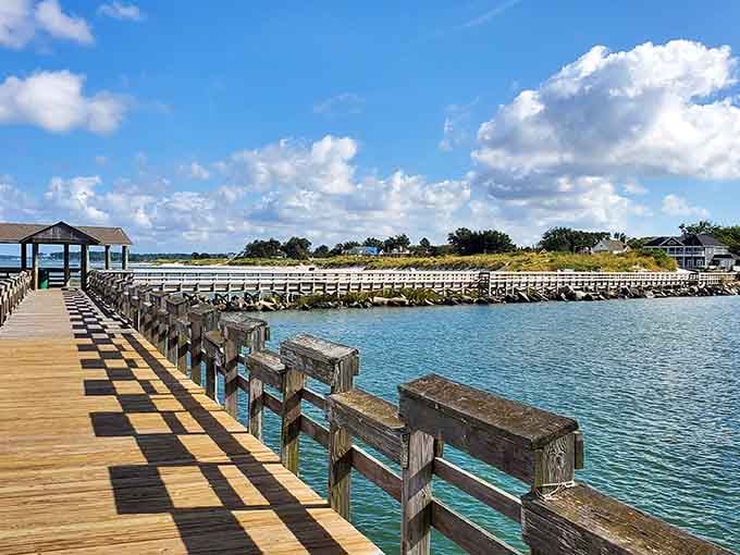 Cape Charles Fishing Pier stretches out over the bay like an open invitation, and honestly, it's one you'd be foolish to decline.