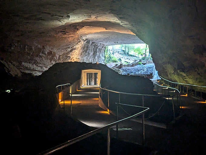 The entrance walkway leads you from ordinary daylight into extraordinary underground beauty beyond imagination.