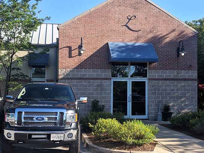 Modern brick exterior houses Italian flavors that'll make you forget you're not in Tuscany.