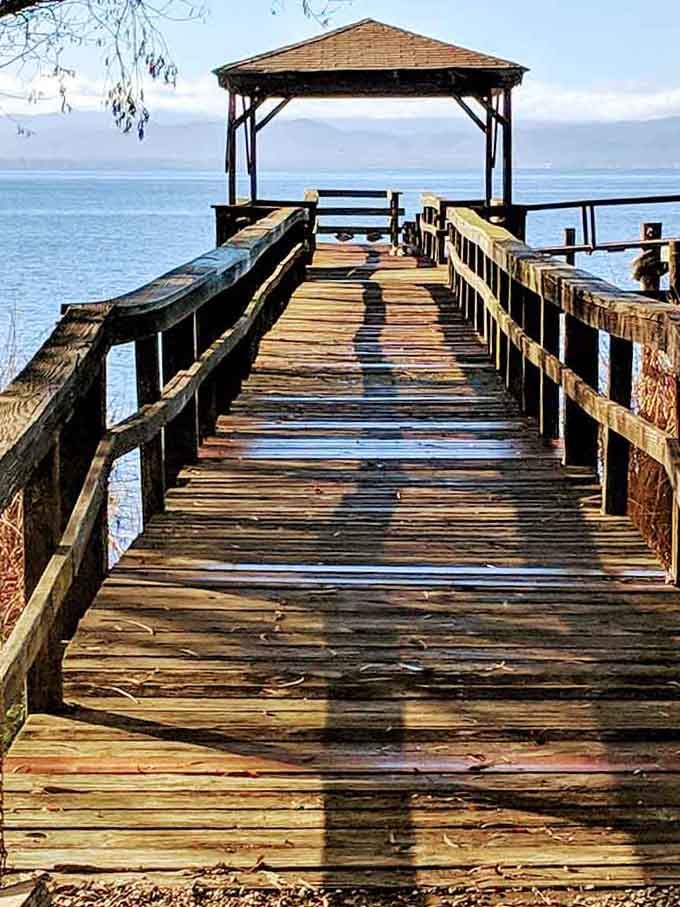 A covered dock at golden hour is nature's way of saying slow down and stay a while.