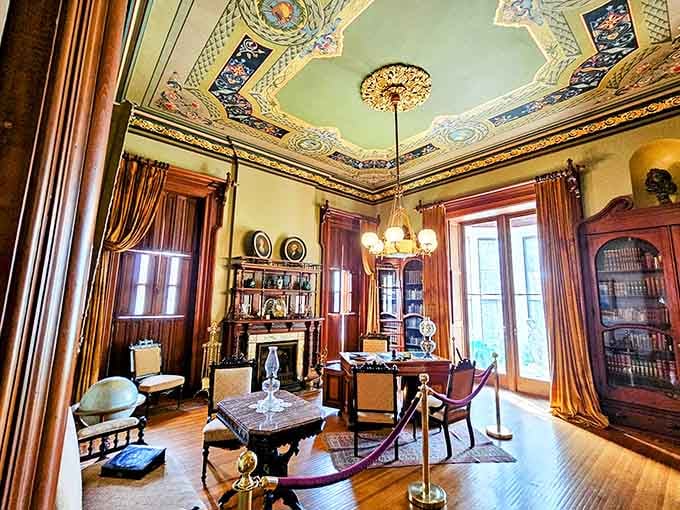 A study so richly decorated, you'd feel guilty reading anything less than Shakespeare in here.