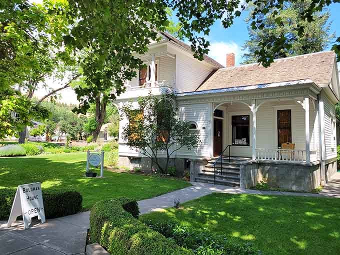 The Boldman House Museum sits quietly on a green lawn, holding more local stories than it lets on.
