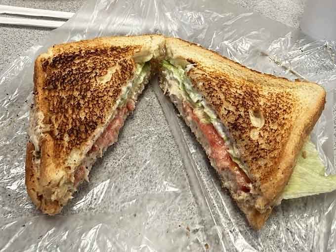 Toasted bread, tuna salad, and enough crunch to make you forget every sad desk lunch you've ever eaten.