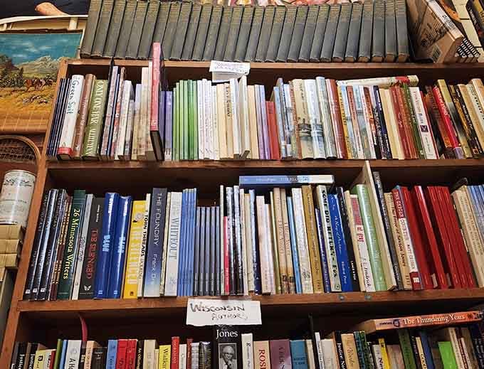 Wisconsin Authors get their own shelf here, which feels exactly right for a bookstore rooted in this landscape.