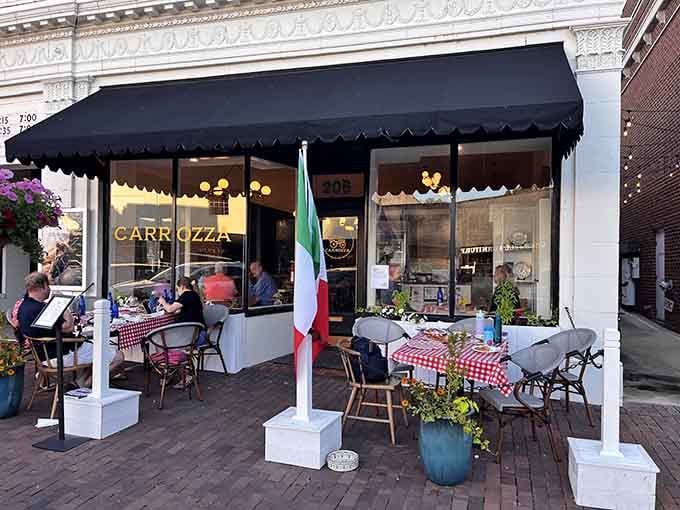 Carrozza brings a taste of Italy to historic Edenton, complete with sidewalk seating that's perfect for people-watching.
