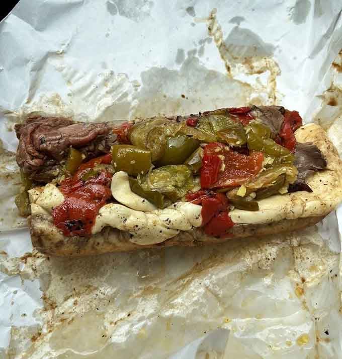 Roast beef meeting fresh mozz and peppers in a combination that should probably be considered a controlled substance.