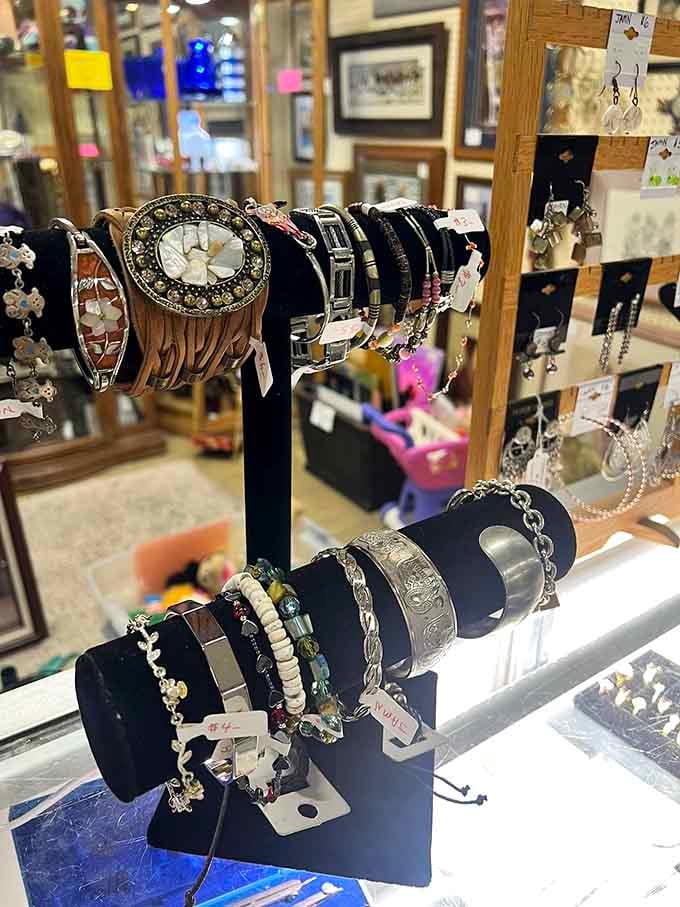 Jewelry that sparkles with stories, each piece waiting to add some vintage glamour to your next big night out.